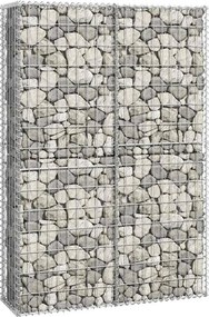 Gabionový koš s víky z pozinkovaného drátu 150 x 100 x 30 cm 141042