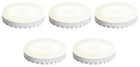Sada 5 LED žárovek GX53 s 3-krokovým stmíváním Dim to Warm 7W 750 lm 2700K-4000K