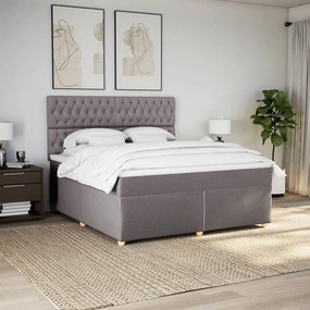 Box spring postel s matrací taupe 180x200 cm textil 3291370