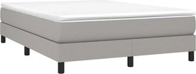 Rám postele s boxspringem světle šedý 140 x 190 cm textil 3120508