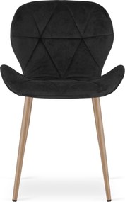 Jídelní židle MANGO VELVET, černá