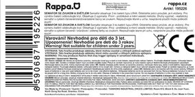 RAPPA Semafor se zvukem a světlem / výška 13 cm / 3x baterie LR44 v ba