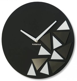 Elegantní akrylové hodiny 30 cm v černé barvě