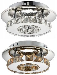 Toolight Křišťálová stropní lampa Plafond Glamour - 4000K - Neutrální - 8W APP407-C APP408-C