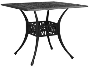 vidaXL Zahradní stůl černý 90 x 90 x 73 cm litý hliník