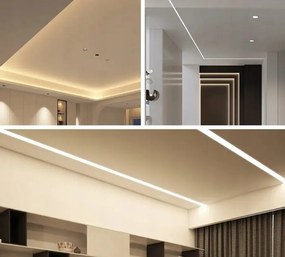 BERGE LED hliníkový profil zapuštěný 2m - sada
