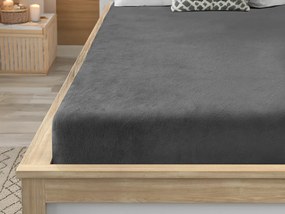 Prostěradlo mikroplyš 90x200 cm tmavě šedé