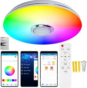 Led lampa Stropní Svítidlo Aplikace pro telefon Bluetooth Dálkový Ovladač Reproduktor 60W šířka 30 cm