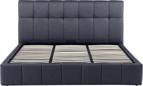 Postel Ladia látka 180x200 cm – tmavě šedá