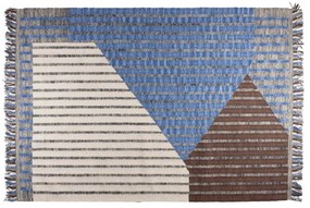 Modrý/hnědý bavlněný koberec 160x230 cm Hampton – Dutchbone