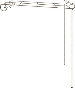 Zahradní pergola hnědá s patinou 3 x 3 x 2,5 m železná 313997
