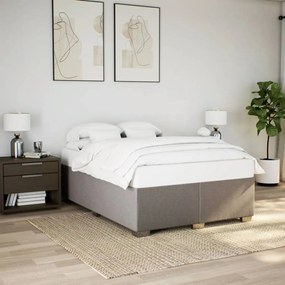 Rám postele bez matrace taupe 160 x 200 cm textil 3284489