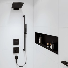 Hansgrohe Pulsify E, hlavová sprcha 260 2jet EcoSmart s připojením na zeď, černá matná, HAN-24351670