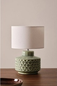 Šedá/béžová keramická stolní lampa (výška 35 cm) Monica – Jotex