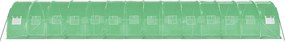 Skleník s ocelovým rámem zelený 42 m² 14 x 3 x 2 m 3188044