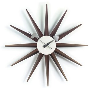 Vitra Hodiny Sunburst Clock, walnut