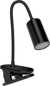 CONNECT IT CLIP 2 černá / Stolní LED lampička s klipem / 4W / 180 lm /