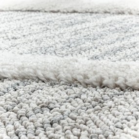 Ayyildiz, Kusový koberec Pisa 4703 Grey kruh, 200x200 (průměr) kruh, šedá, ložnice