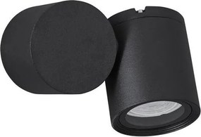 NV 9207912 Venkovní nástěnné svítidlo FOCUS černý hliník skleněný difuzor GU10 1x7W 100-240V IP54 bez žárovky - NOVA LUCE