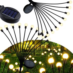 Verk Group Solární zahradní svítidla kuličky 2 kusy po 10 led svítidlech délka 70 cm
