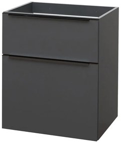 Mereo Mailo, koupelnová skříňka 61 cm, antracit, černé madlo CN530SB