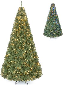 Costway Umělý vánoční stromek 250 cm s LED osvětlením