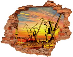 Wallmuralia Fototapeta díra na zeď 3D Loděnice Gdaňsk 90x70 cm