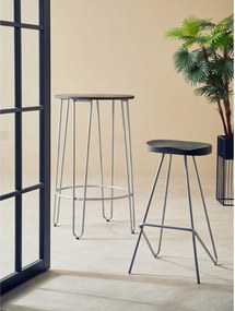 Barová stolička z jilmového dřeva ve stříbrné barvě/v přírodní barvě (výška sedáku 78 cm) District – Premier Housewares