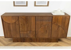 Massive home | Komoda Art Deco 170cm masiv hnědé mango