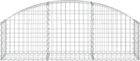 Klenutý gabionový koš 150 x 30 x 40/60 cm pozinkované železo 153442