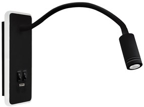 Nástěnné LED svítidlo Base, 1x LED 8+2w, 4000k, b, vypínač