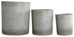Betonové květináče Ave Light Grey - set 3 ks House Doctor