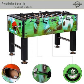 GamesPlanet® Profi fotbálek Leeds, 140x73x87 cm, sv. motiv M87077