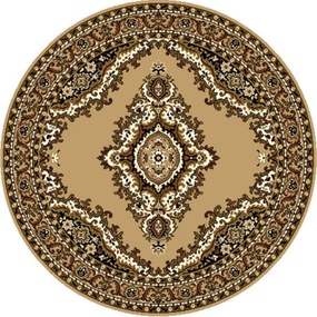 TRHÁK: Kusový koberec TEHERAN T-102 beige kruh, 190x190 (průměr) kruh, béžová, chodba / predsieň, Alfa Carpets