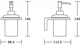 Mexen příslušenství, Lea dávkovač mýdla, černá, 70260388-70