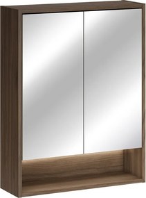 Koupelnová sestava Villa s deskou a zrcadlem 60 cm ořech