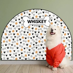 PIPPER. Ochranná textilní nálepka na zeď - Oblouk - Míčky Velikost: 120x96cm, Jméno: Se jménem