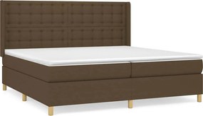 Box spring postel s matrací tmavě hnědá 200x200 cm textil 3132340