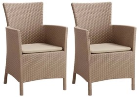 Allibert Zahradní Jídelní Židle 2 Ks Iowa 215519 - Cappuccino