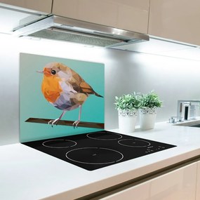 Skleněná krájecí deska Robinův pták 60x52 cm