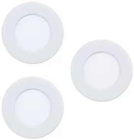 Vestavné LED svítidlo Eglo Fueva 5 / 3x 2,7 W / IP20 / Ø 8,6 cm / ocel / plast / teplá bílá / bílá