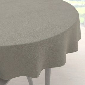 Biante Kulatý ubrus/imitace broušené kůže Alcantara ALC-014 Světle šedý Ø 130 cm