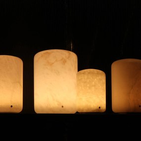 Stolní lampa LED Capsule v alabastru Výška 30,2 cm
