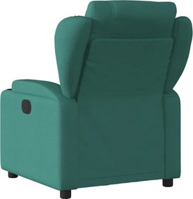 Elektrické masážní polohovací křeslo tmavě zelené textil 3204476