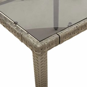 5dílný zahradní bistro set s poduškami šedý polyratan 3277032