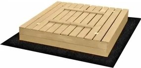 SAND TROPIC Dřevěné pískoviště s lavičkami a příslušenstvím 146x137cm