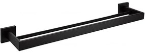 Rea Erlo 02, 2-řadý věšák na ručníky 60cm 332919, černá matná, REA-06908