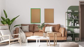 Allboards,Korková nástěnka v barevném dřevěném rámu 120x90 cm – Zelená,TK129G