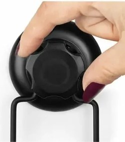 Compactor Bestlock Dvojitý háček do koupelny s přísavkou černá / Nosno