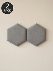 Sinsay - Čalouněné šestihranné stěnové panely 2 pack - šedá